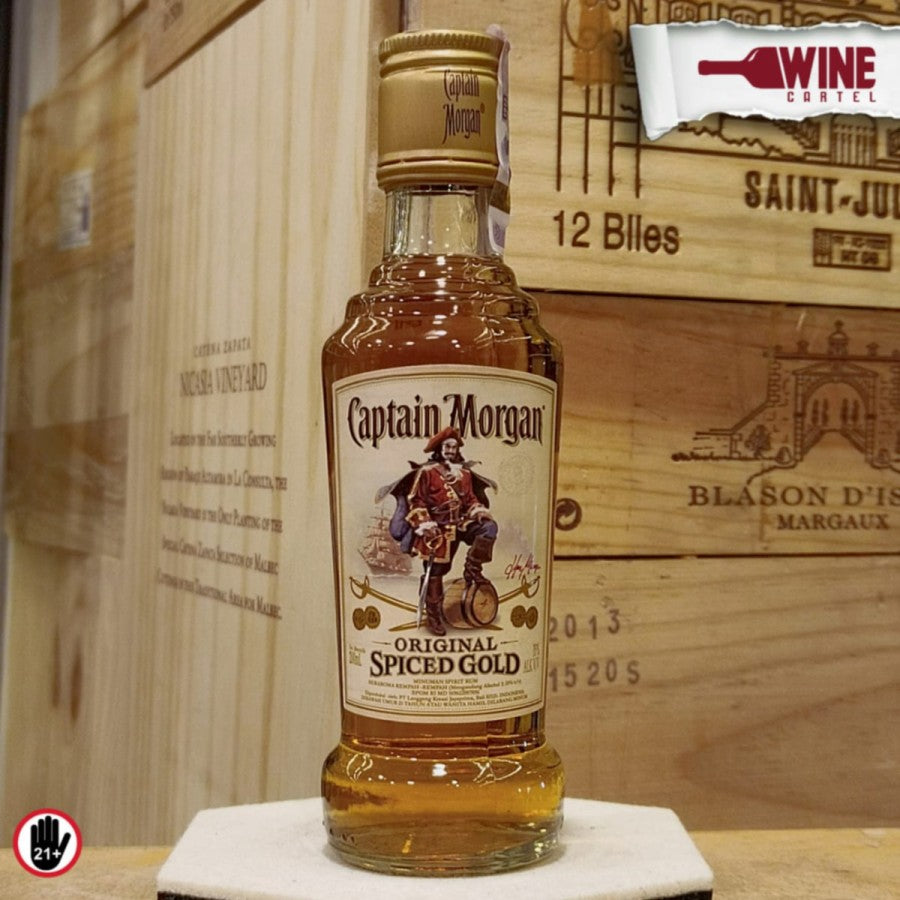 Captain Morgan Spiced Rum Minuman Alkohol [200 mL] ORIGINAL REGISTERED